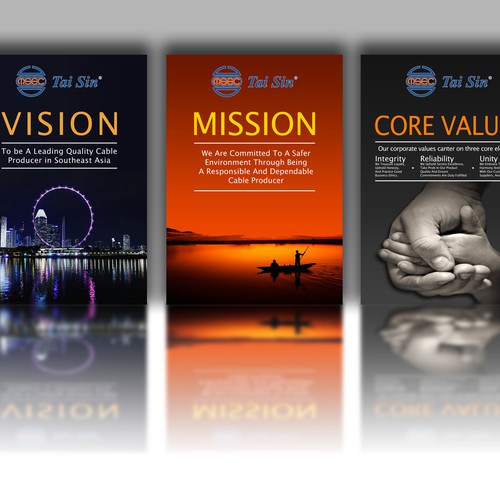 Posters Design for Corporate Vision, Mission, Core Values | Signage contest
