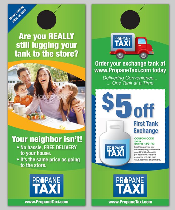 Create a door-hanger for Propane Taxi | Postcard, flyer or print contest