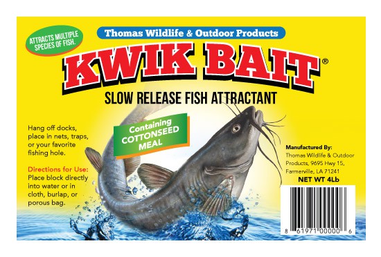 Create a winning design label for the next major fish attractant ...