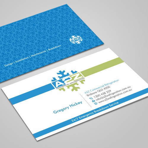 A2Z Commercial Refrigeration Business Card | Business card contest